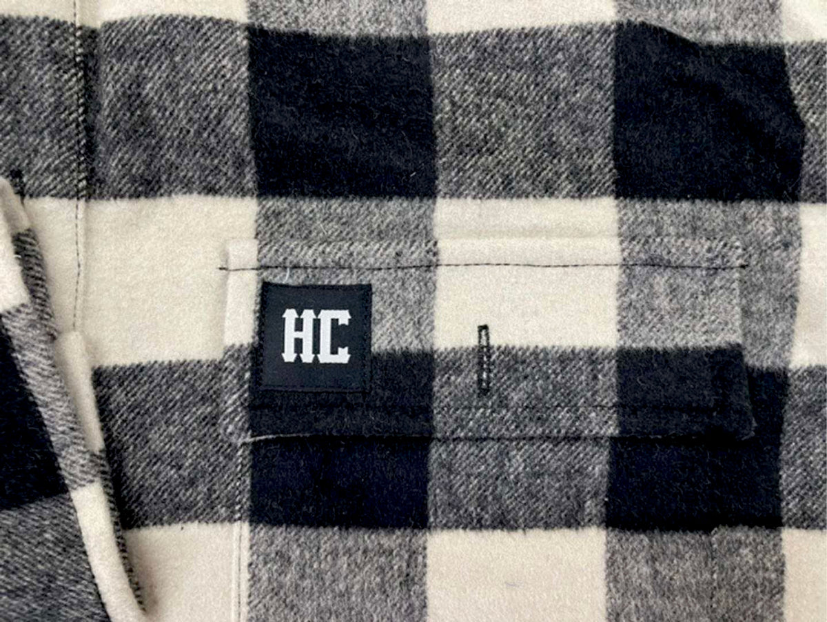 Black and White 100% Wool Shirt – Hugh Charles Clothing
